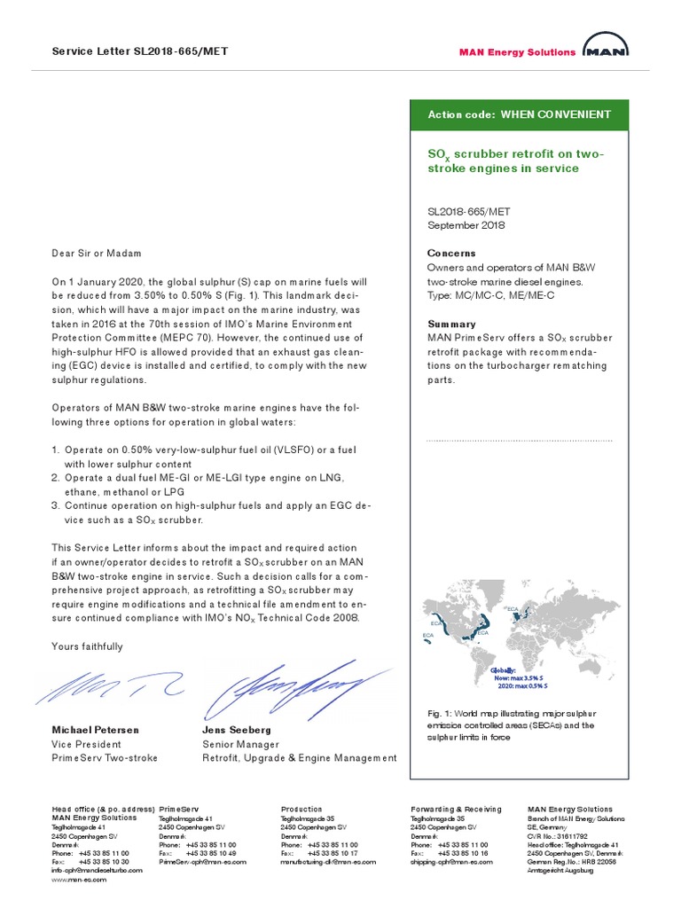 Service Letter SL2018-665/MET: SO Scrubber Retrofit On Two-Stroke ...