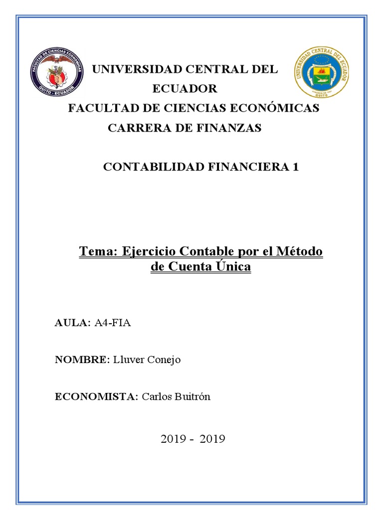 Caratula Contabilidad Plantilla | PDF
