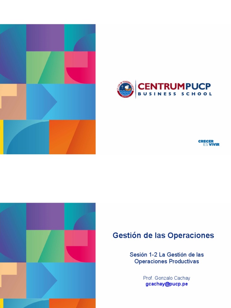 Sesiones 1-2 La Gestión de Las Operaciones Productivas | PDF | Comercio ...