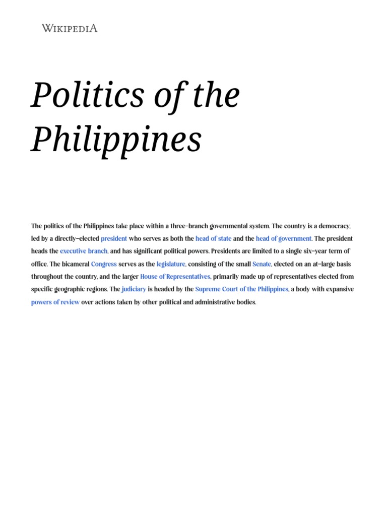 Philippine Political System Overview | PDF | Supreme Courts | Government