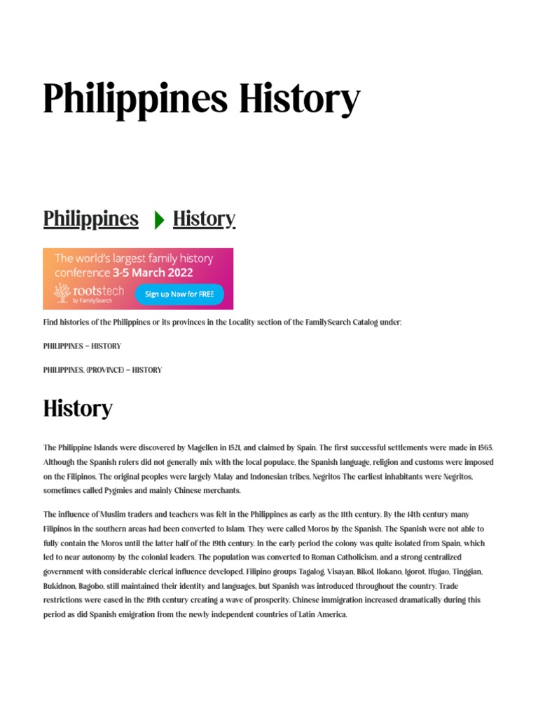 Philippines History | PDF | Philippines | Spanish Empire
