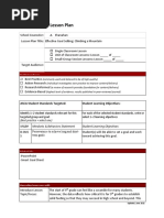 ASCA Self-Care Lesson Plan Template | PDF | School Counselor | Goal