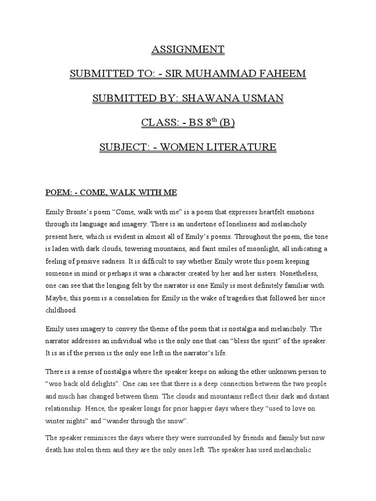 Assignment Submitted To: - Sir Muhammad Faheem Submitted By: Shawana Usman Class: - Bs 8 (B ...
