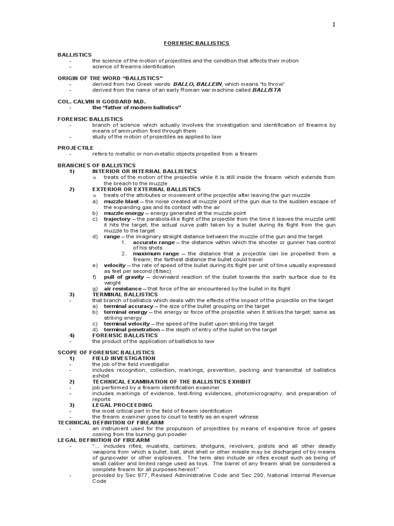 Forensic Analysis of Firearm Ballistics: A Comprehensive Guide to the ...