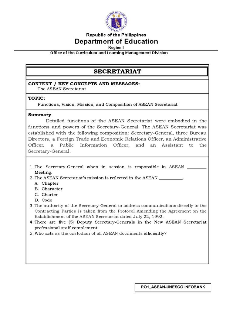 ASEAN Functions and Compositions | PDF | Committee | Asean Free Trade Area