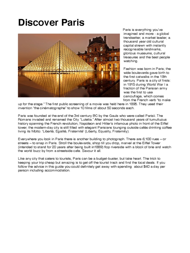 Paris | PDF | Paris | France