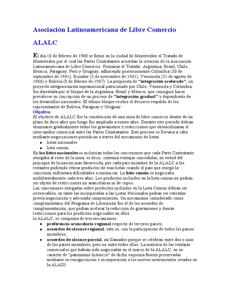 3 Alalc | PDF | Relaciones Internacionales | Economias