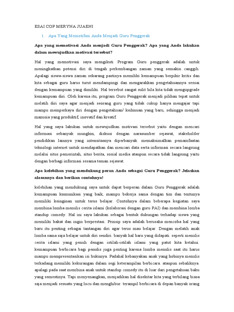 Esai CGP Meryna Juaeni | PDF
