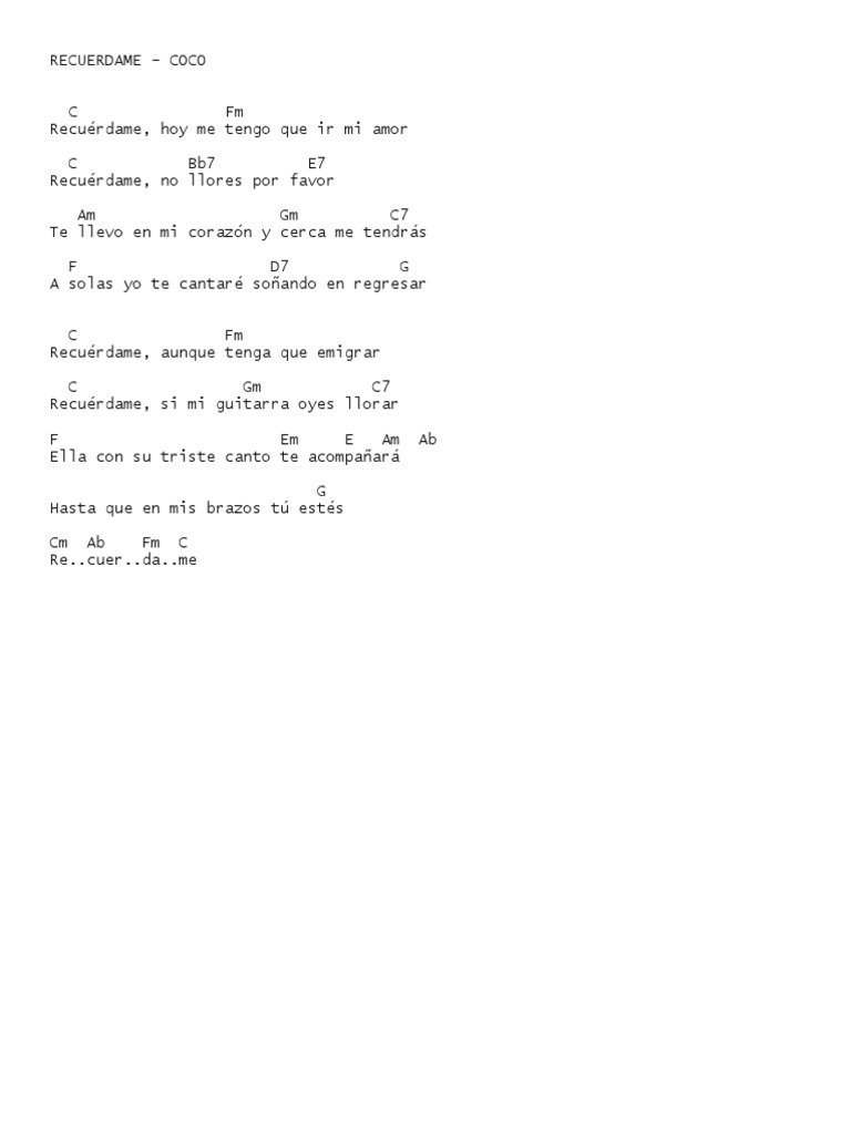 Recuerdame | PDF