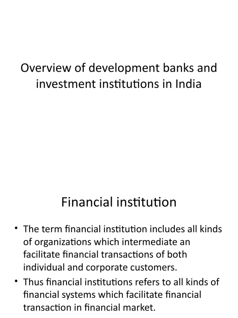 Overview of Development Banks | PDF | Investing | Economies