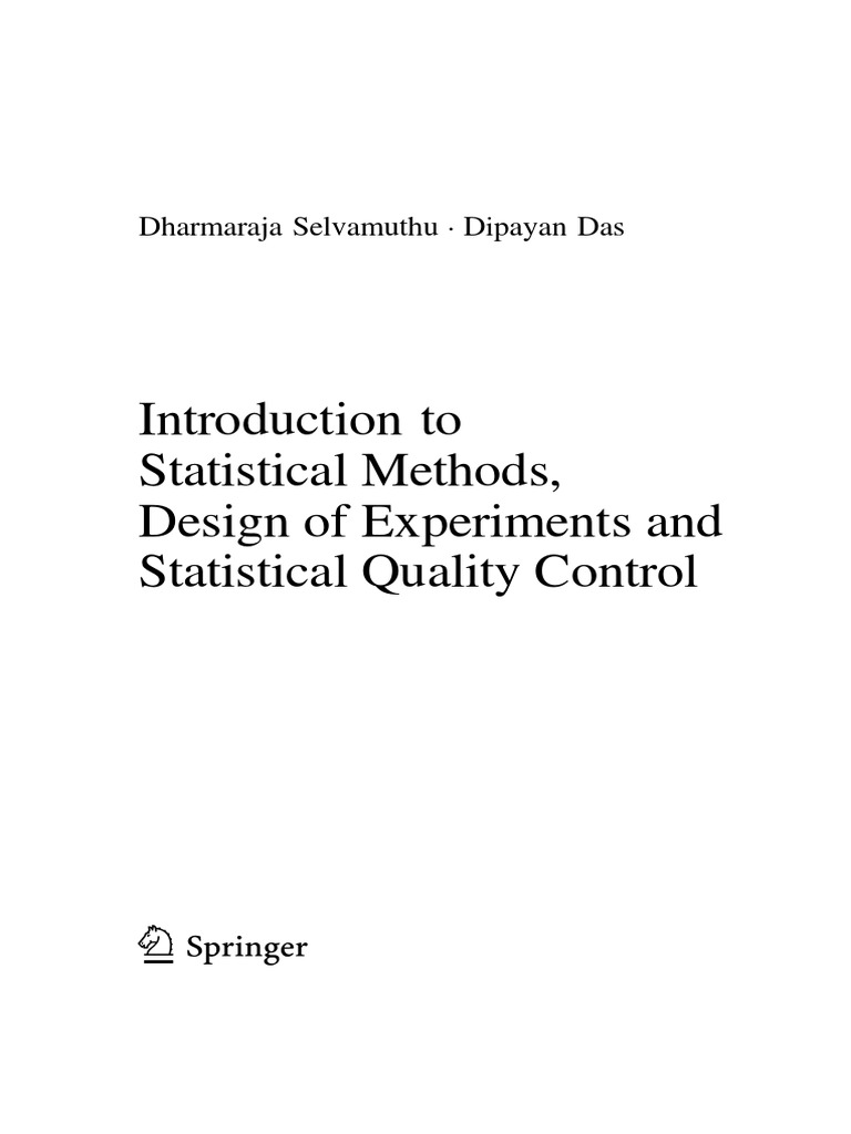 2018-Introduction To Statistical Methods, Design of Experiments and Statistical Quality Control ...