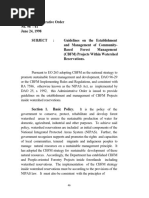 DAO 2021-13 Guidelines For Devt of BDFE Under NIPAS 1 | PDF