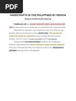 Handicrafts by Region in the Philippines | PDF