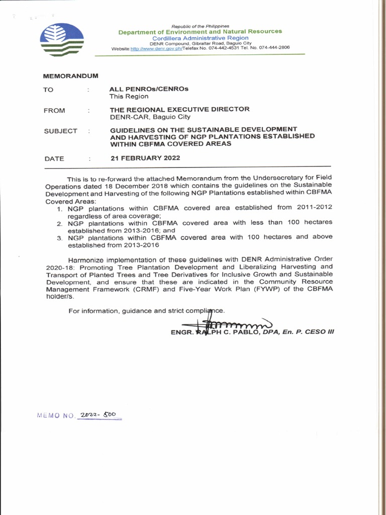 Guidelines On The Sustainable Development and Harvesting of NGP ...