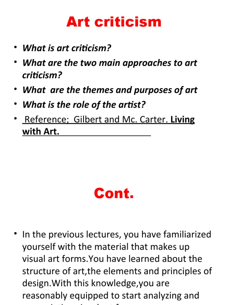 Understanding Art Criticism Approaches | PDF | Experience | Judgment (Law)