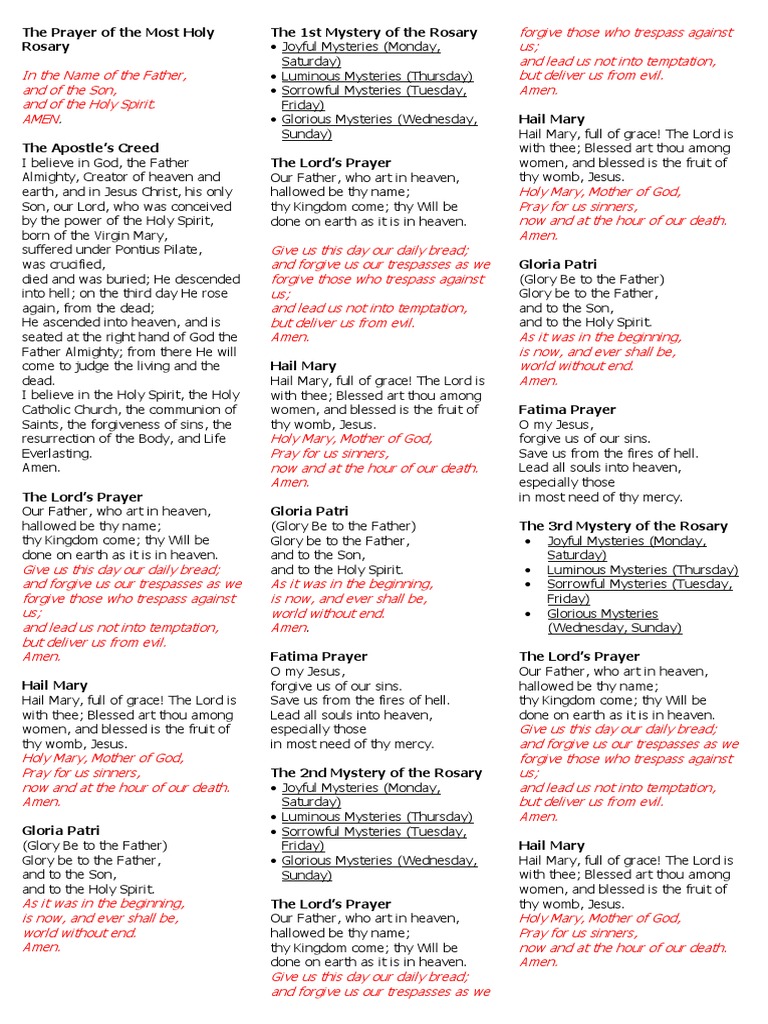 A Guide to Praying the Rosary: Including the Apostle's Creed, Our ...