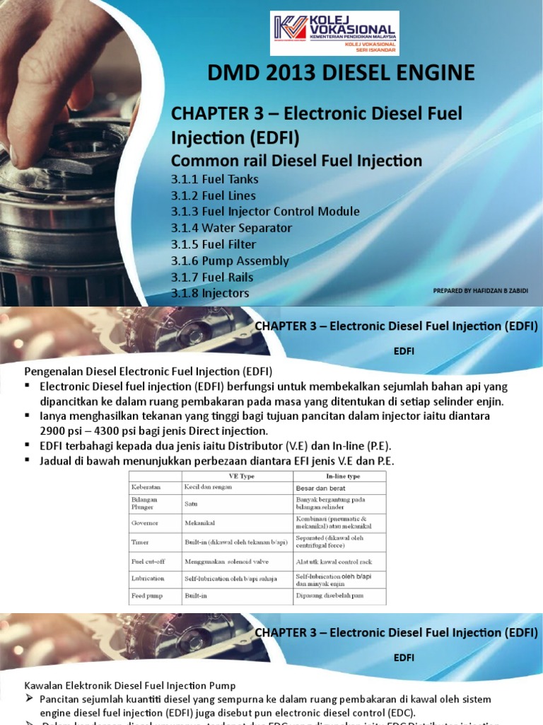 Electronic Diesel Fuel Injection (EDFI) Commonrail | PDF