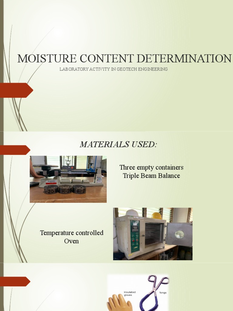 Moisture Content Determination | PDF