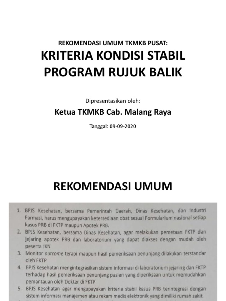 Kriteria Stabil Program Rujuk Balik | PDF