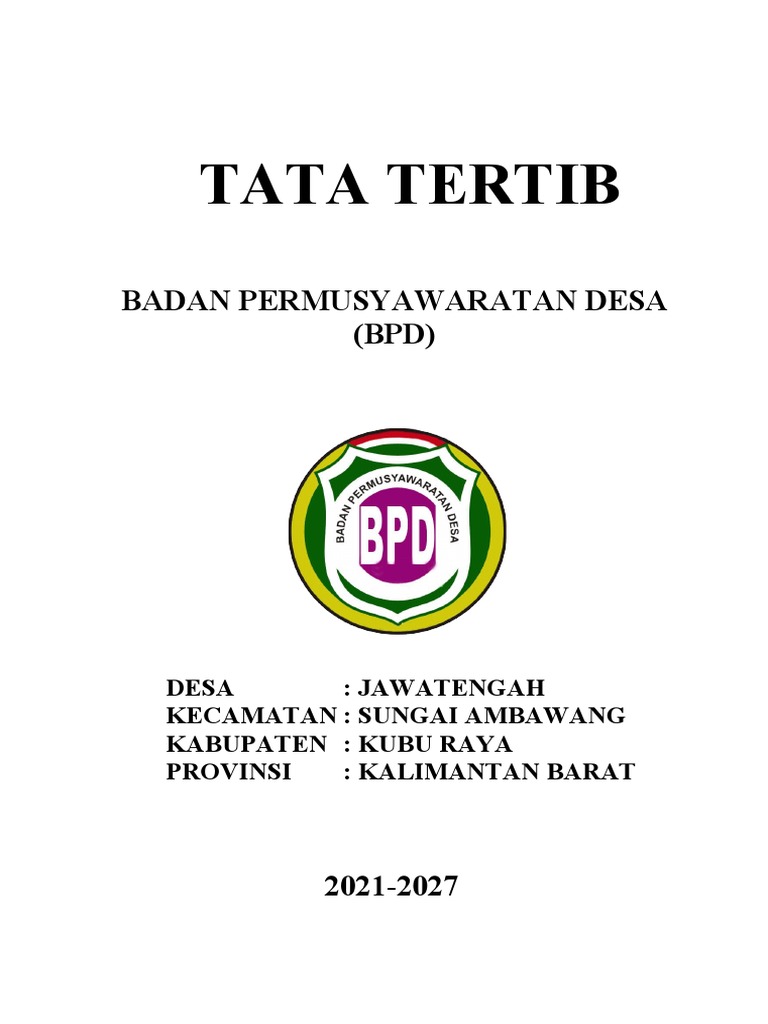 Tatib BPD 2022-2027 DJT | PDF