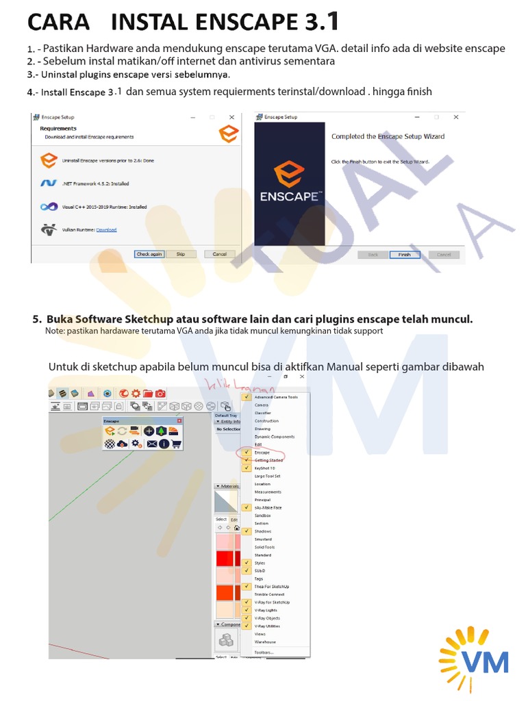 Cara Instal Enscape 3.1 | PDF | Komputer