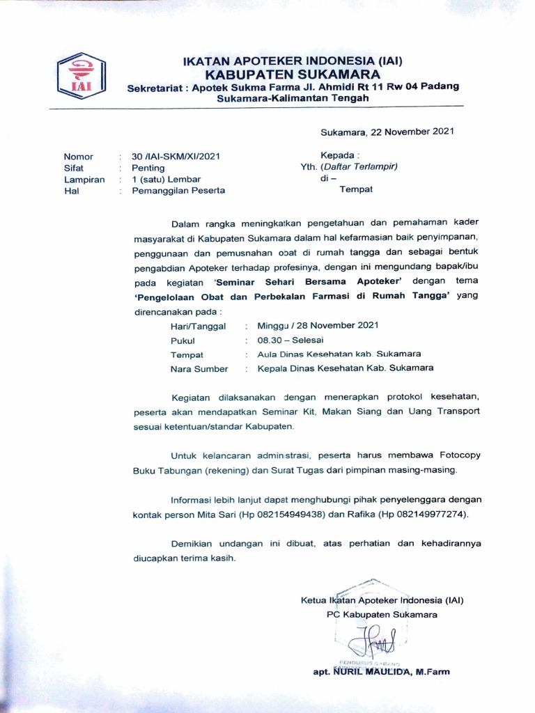 Undangan Peserta | PDF