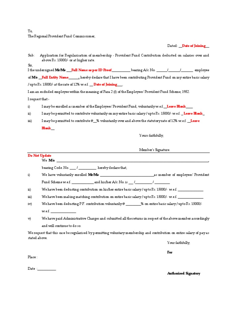 02 PF Joint Declaration Form | PDF | Salary | Economies