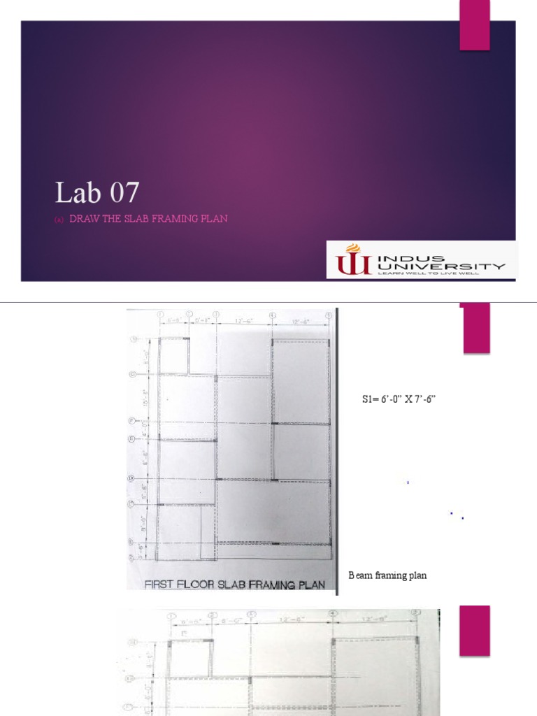 Draw The Slab Framing Plan | PDF