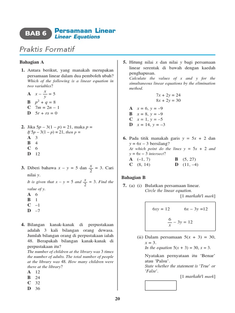 SG Bab 06 MM F1 | PDF | Equations | Elementary Mathematics