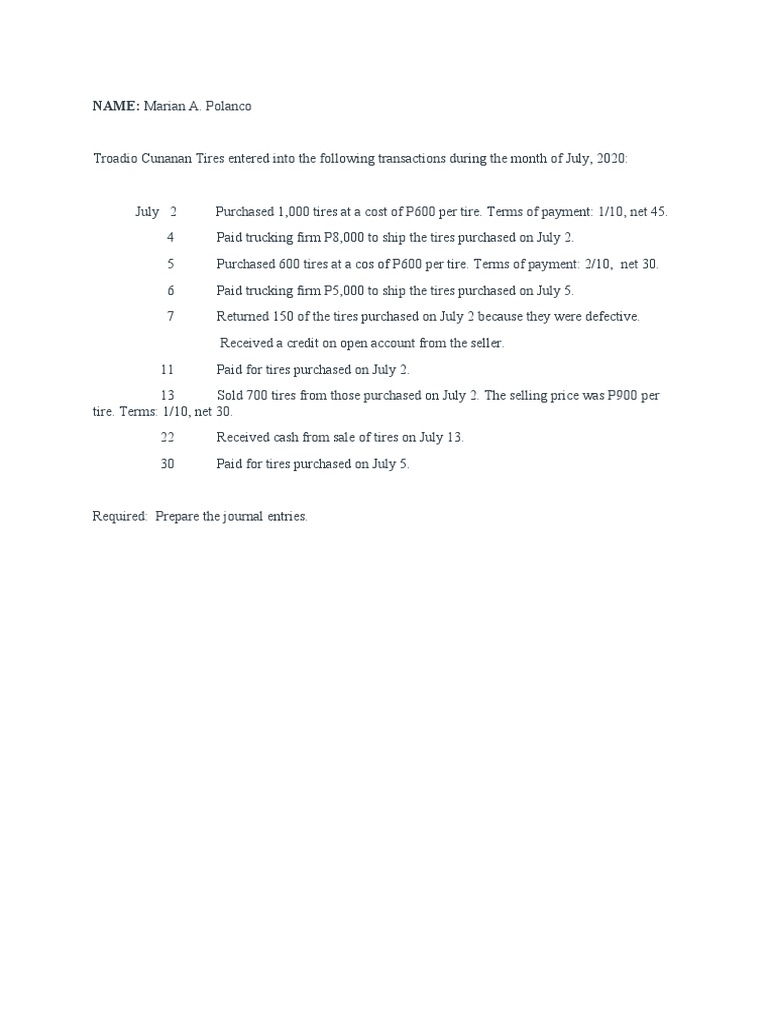 Journalizing Merchandising Transactions | PDF | Payments | Financial ...