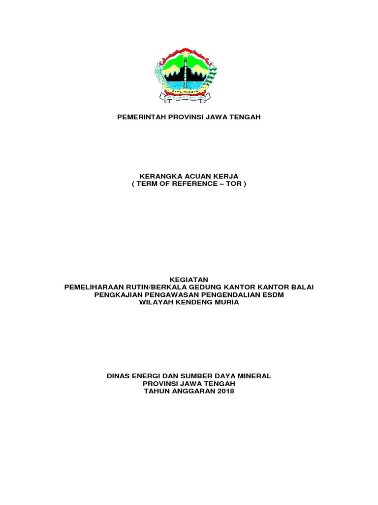 KAK Pemeliharaan Gedung Kantor 2018 | PDF