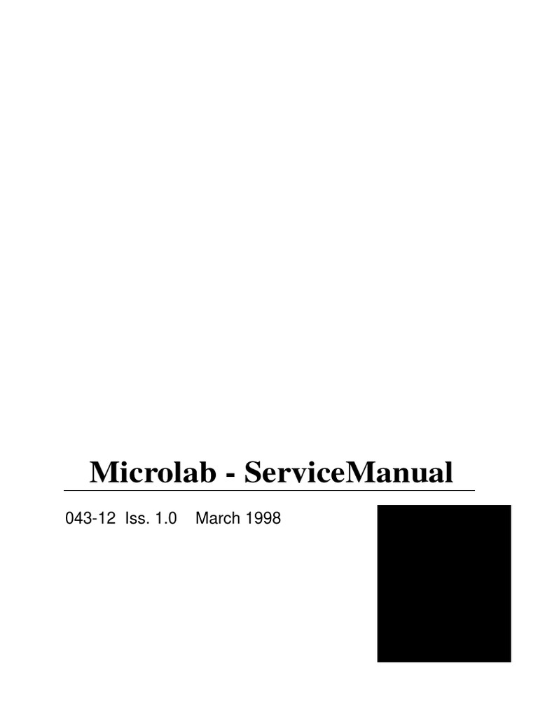 Microlab Spirometer Service Manual | PDF | Random Access Memory | Power ...