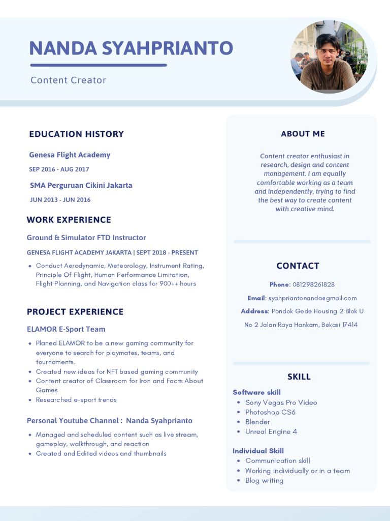 CV Nanda Syahprianto | PDF | Computing | Communication