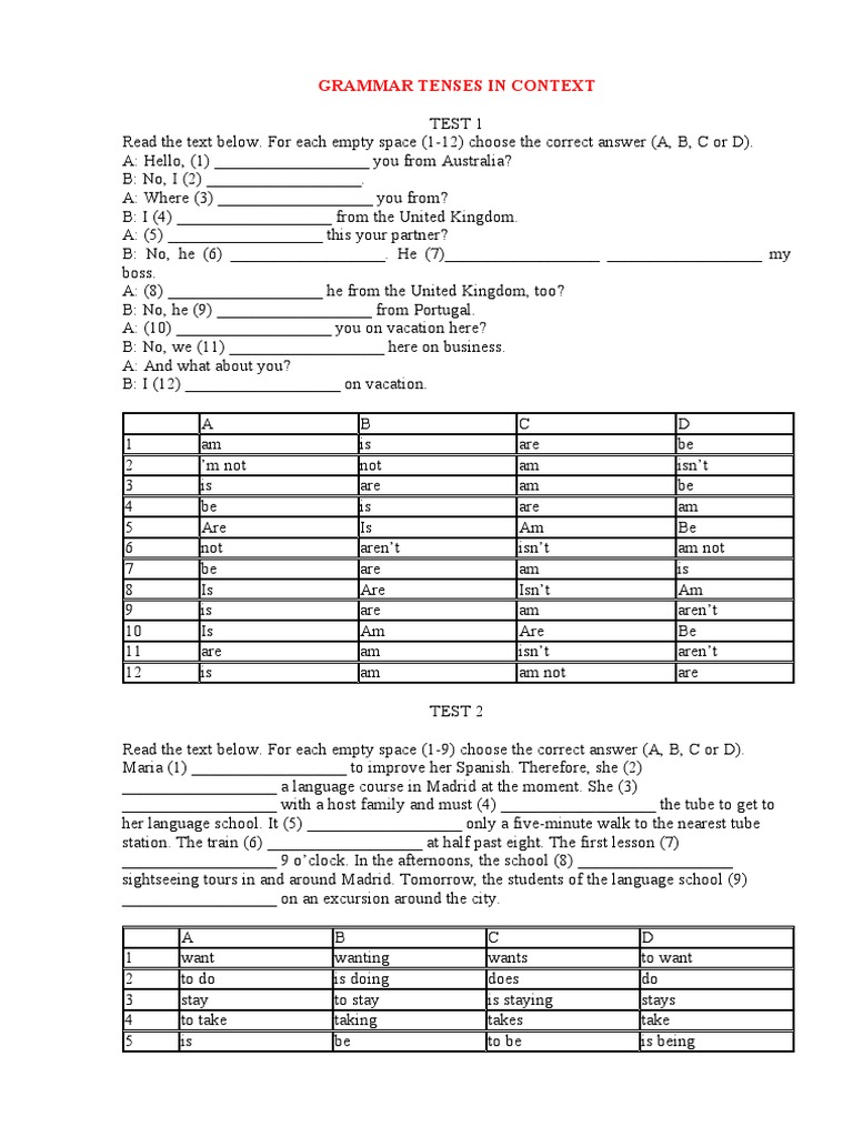 Grammar Tenses in Context | PDF | Earthquakes | Saturn