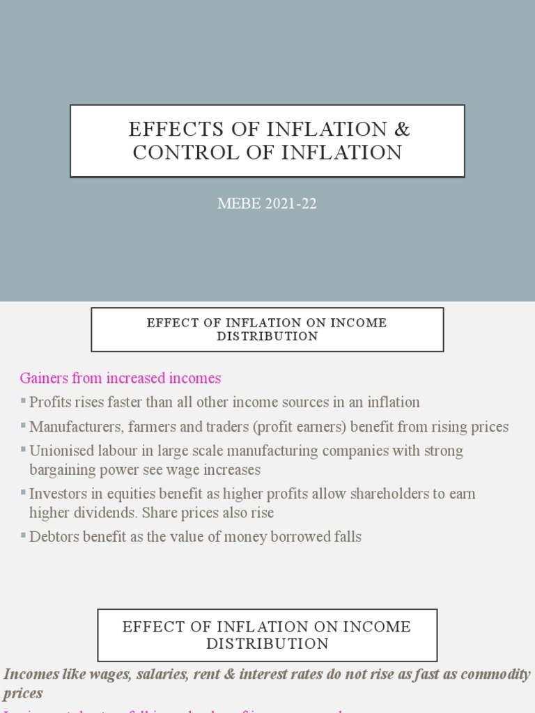 Effects of Inflation | PDF | Inflation | Inflation Targeting