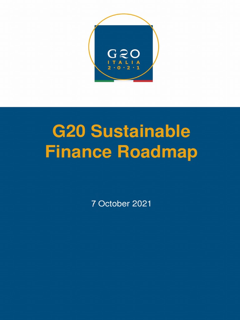 G20 Sustainable Finance Roadmap 2021 | PDF | Sustainability | Governance