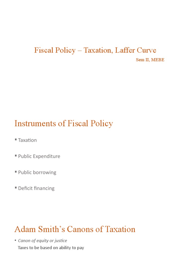 Fiscal Policy, Laffer Curve | PDF | Taxes | Fiscal Policy