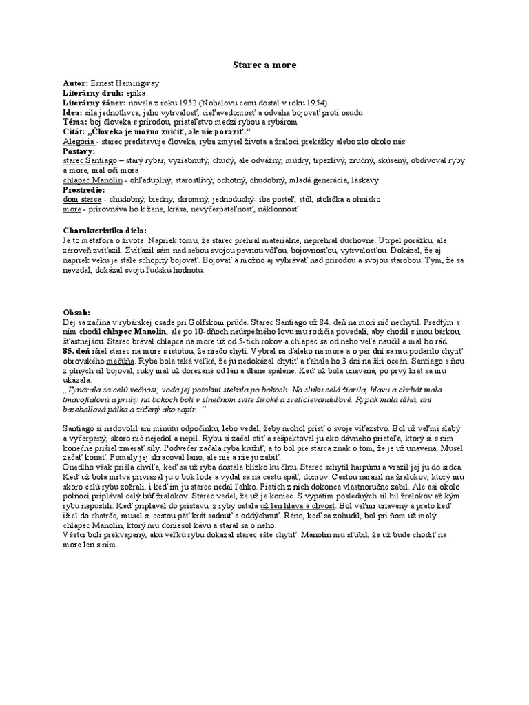 Starec A More | PDF