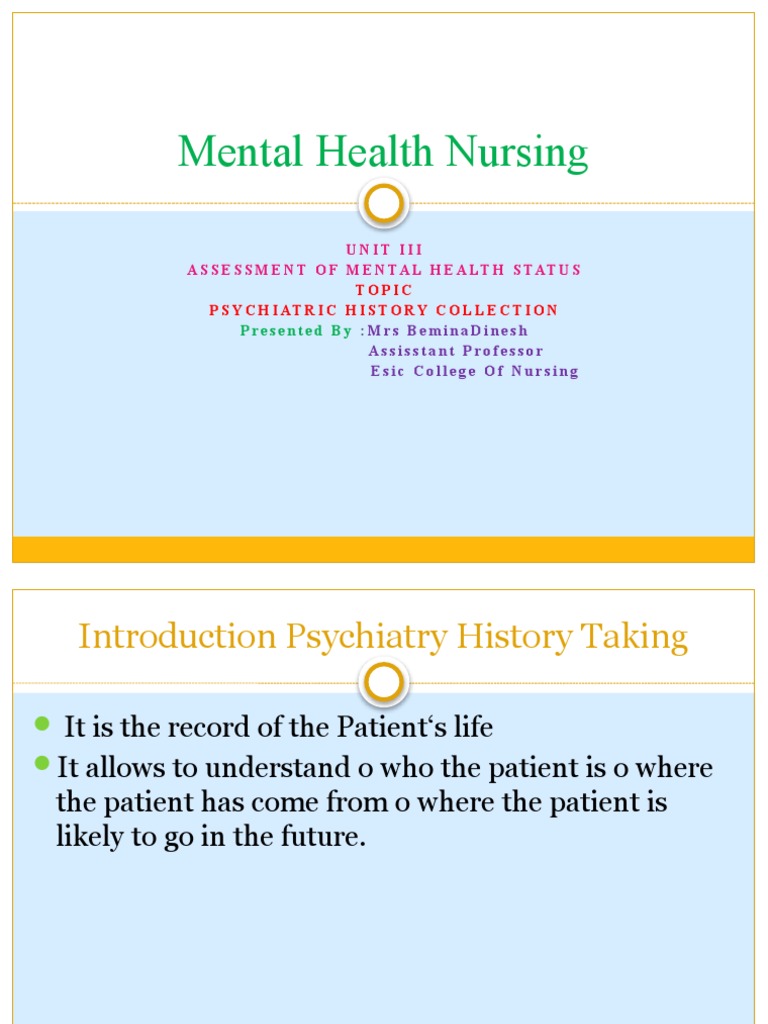 MHN Unit 3 | PDF | Psychiatry | Mental Disorder