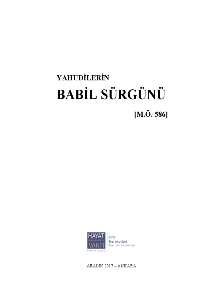 Yahudilerin Babil Sürgünü | PDF