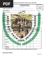 Unima Odel Application Form | PDF