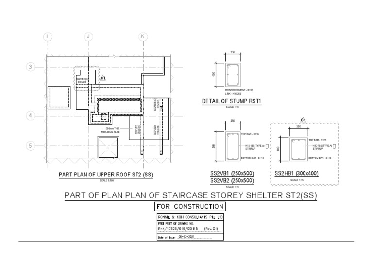 615-SSH15 - Part Plan of Staircase Storey Shelter ST2 (SS) - Rev C1 ...