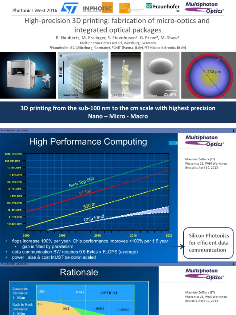High-Precision 3D Printing: Fabrication of Micro-Optics and Integrated ...