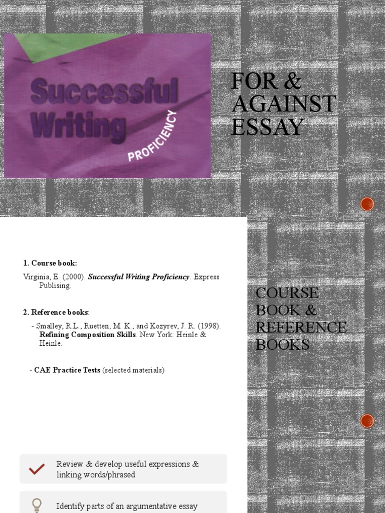 For and Against Essay Writing Guide | PDF