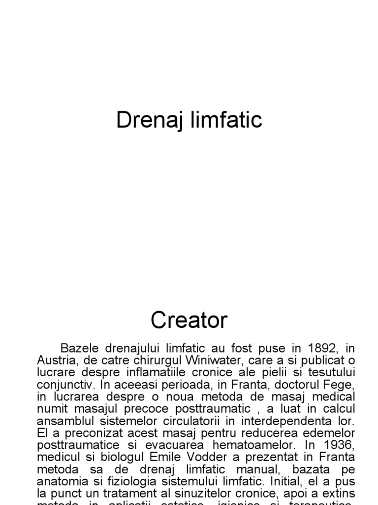 Drenaj Limfatic | PDF