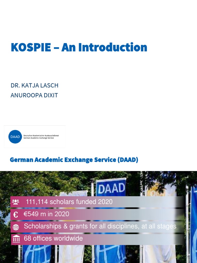 KOSPIE - An Introduction: Dr. Katja Lasch Anuroopa Dixit | PDF | Higher ...