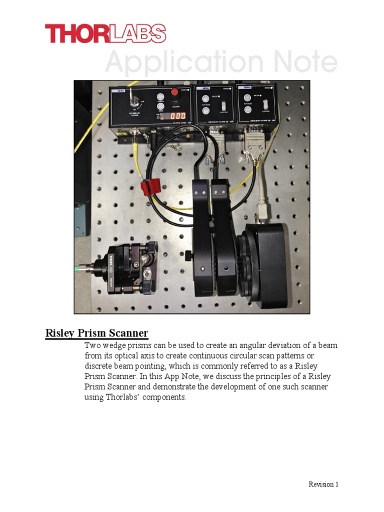 Application Note: Risley Prism Scanner | PDF | Prism | Refraction
