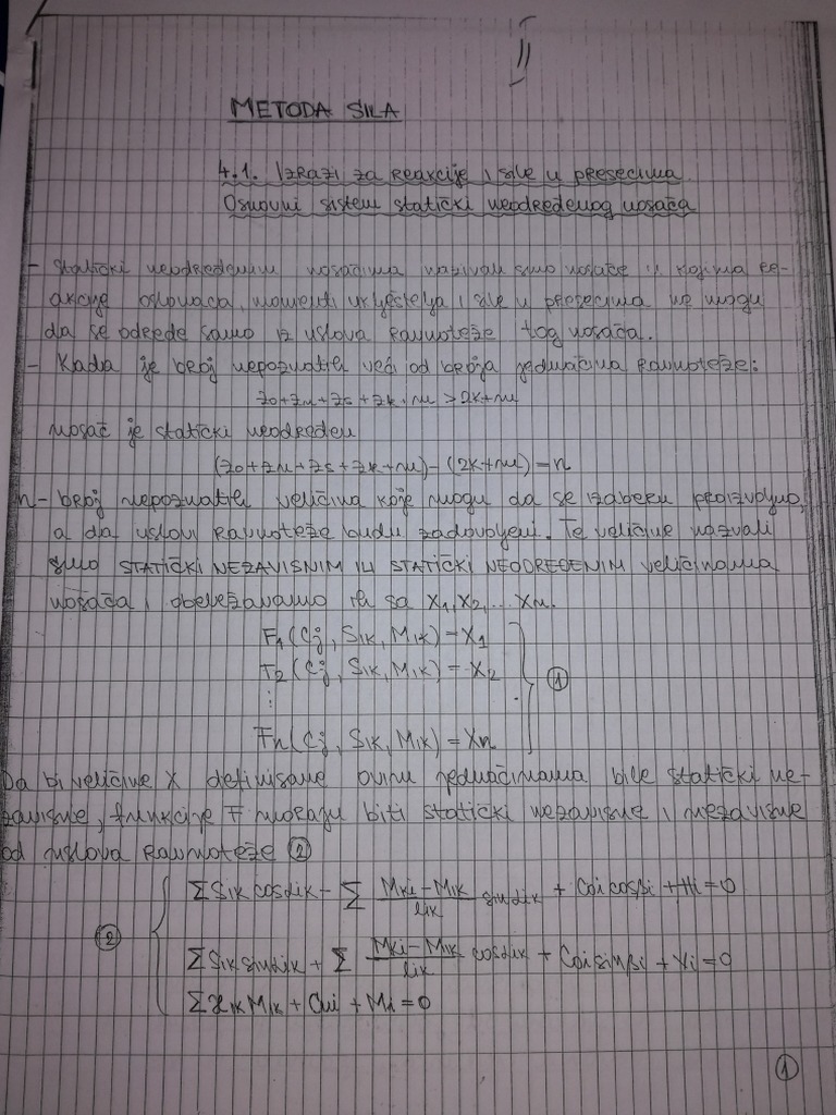 Statika 2 - Skripta 2 | PDF
