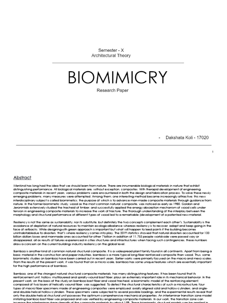 Biomimicry | PDF | Emergence | Evolution