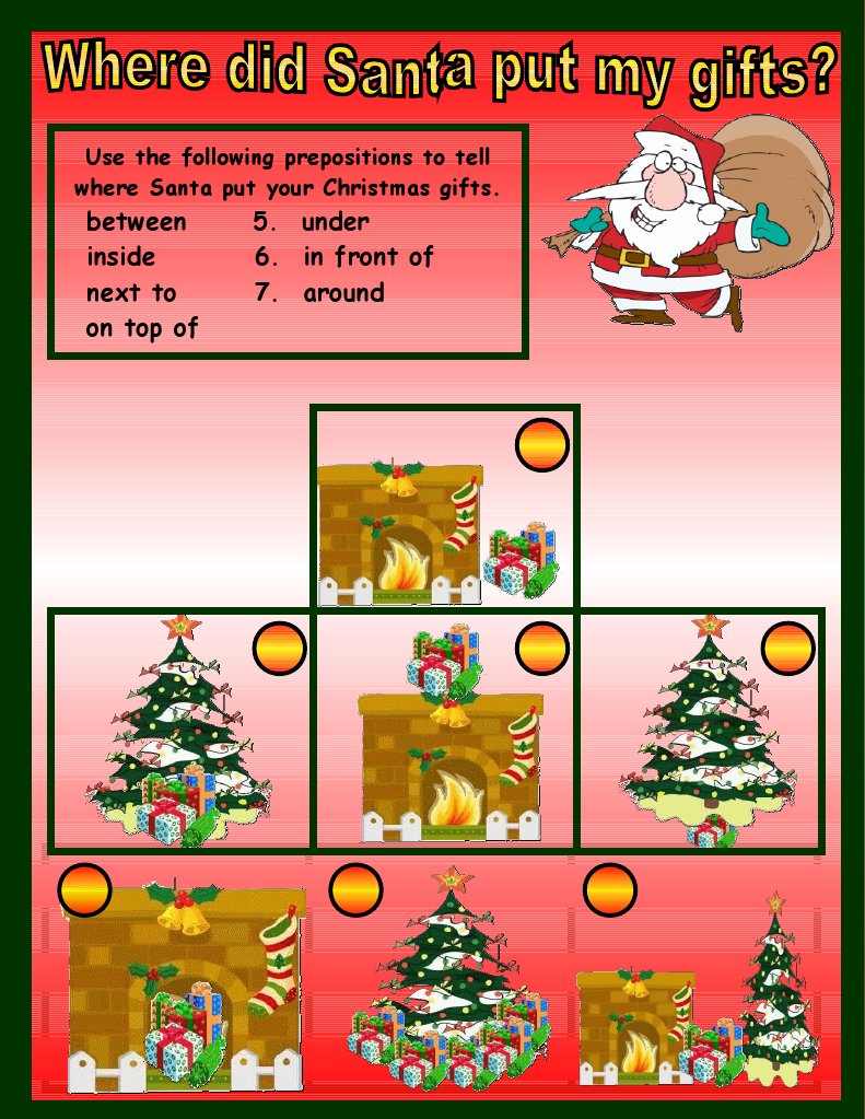 Christmas Prepositions | PDF